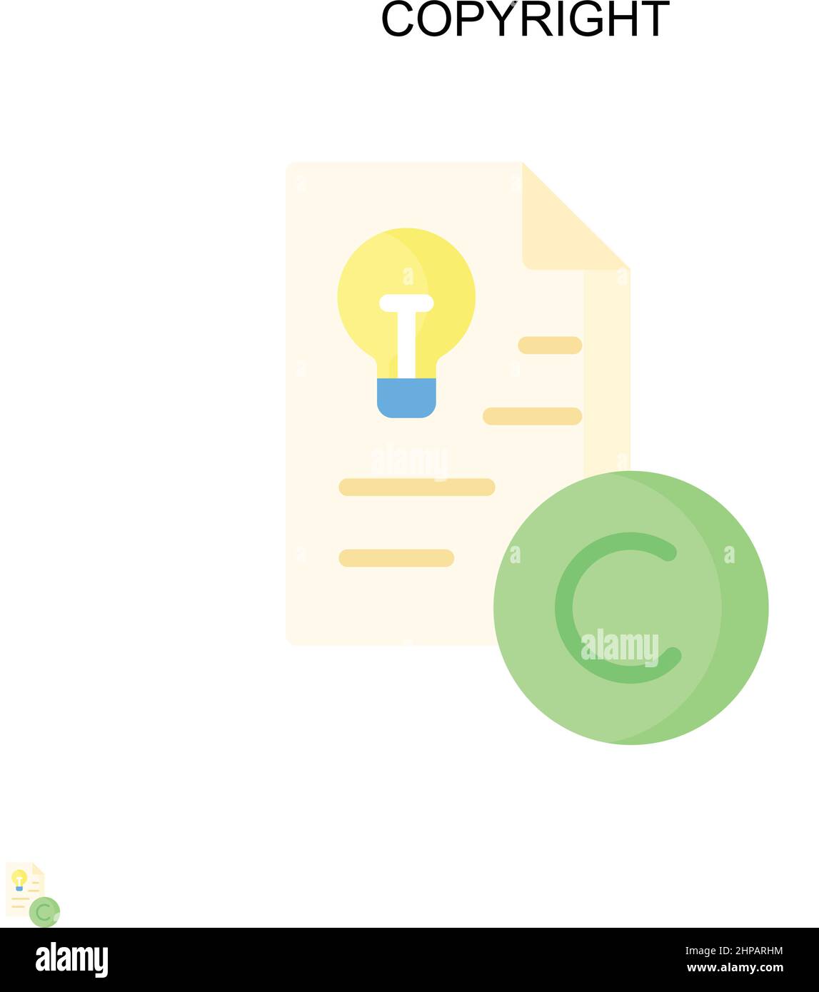 Copyright Simple vector icon. Illustration symbol design template for ...