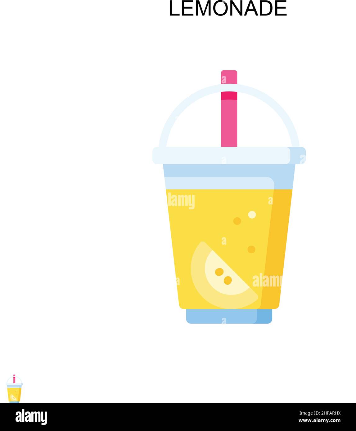 Lemonade Simple vector icon. Illustration symbol design template for ...