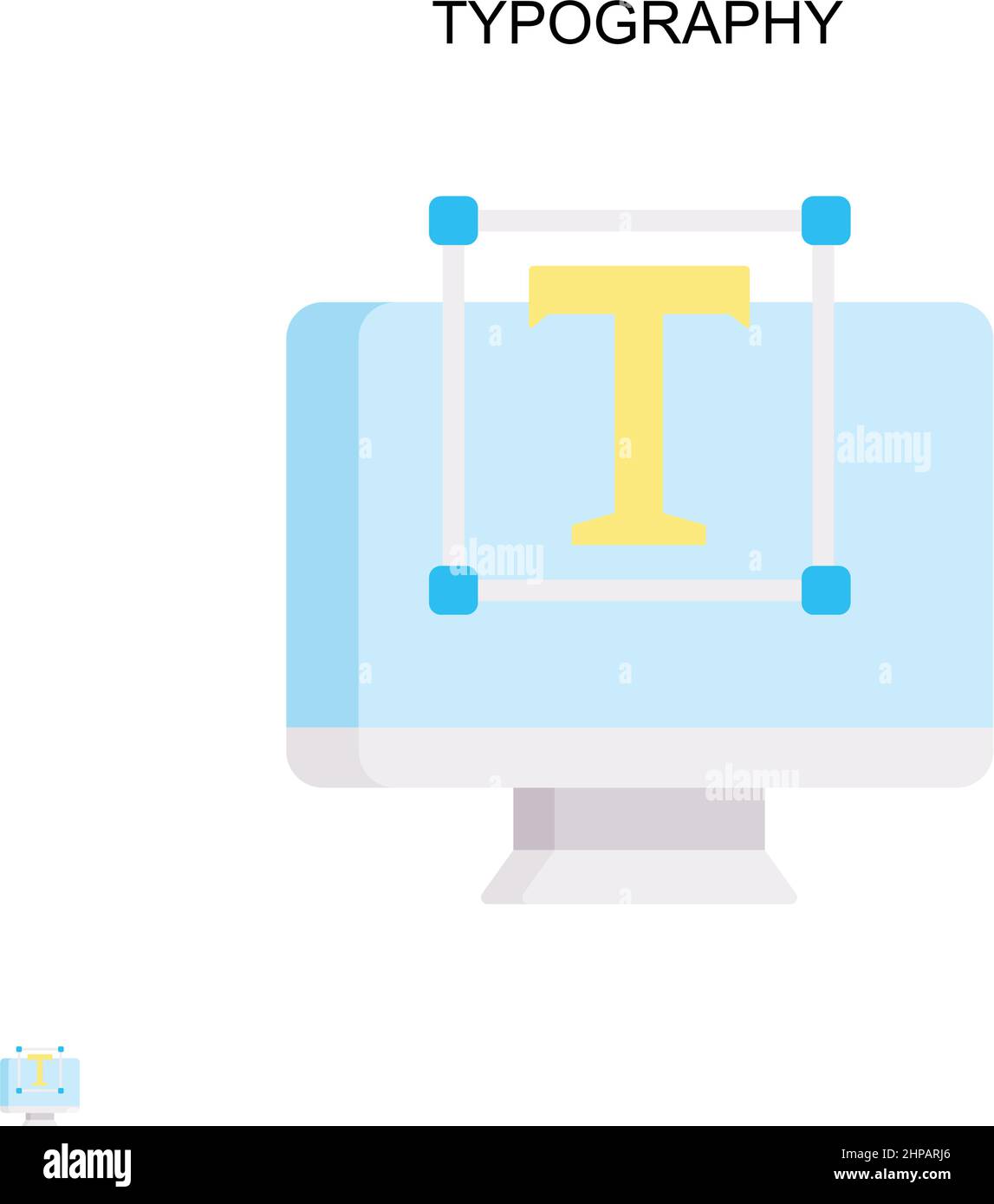 Typography Simple vector icon. Illustration symbol design template for ...