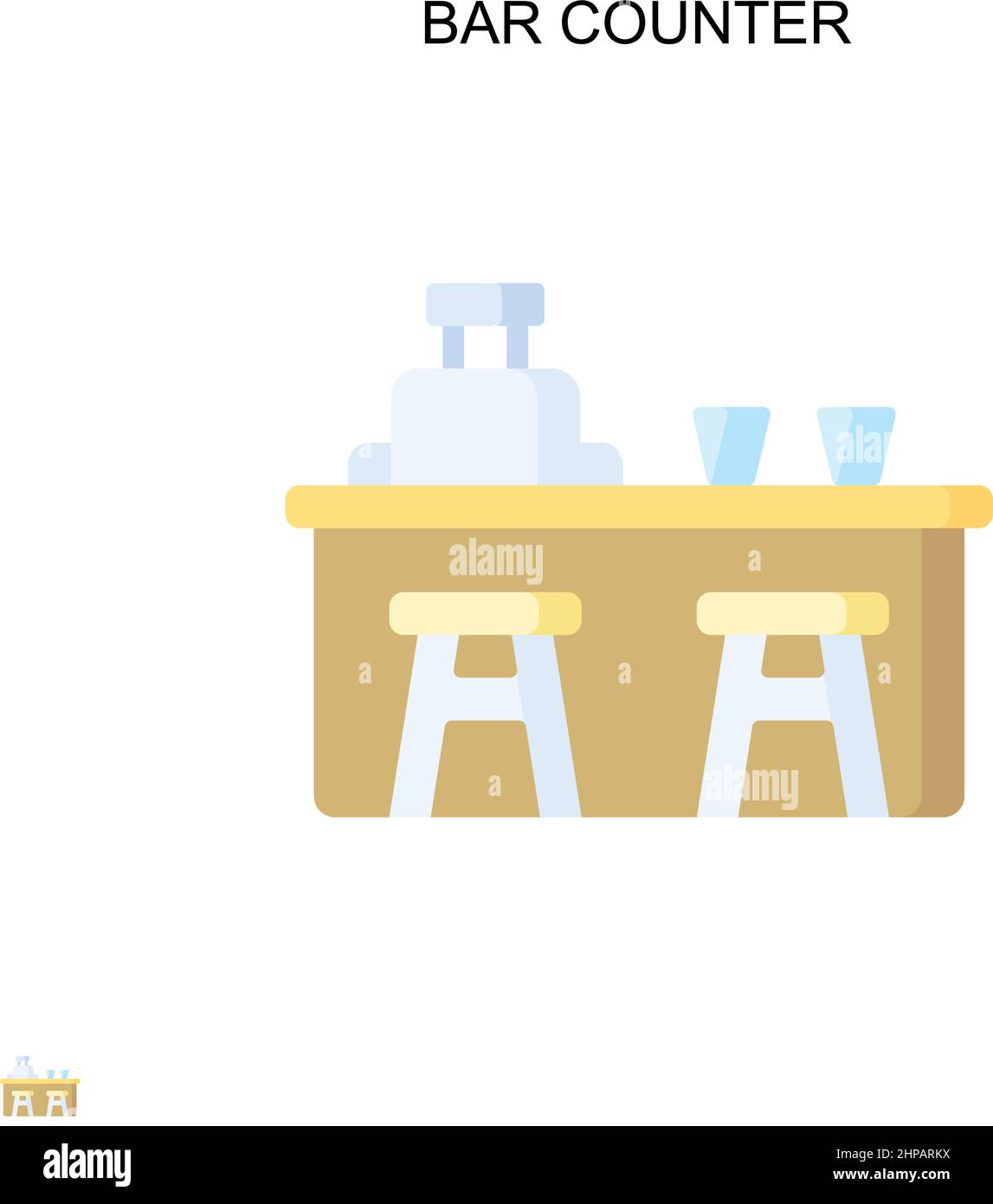 Vintage wooden bar counter Stock Vector Images - Alamy