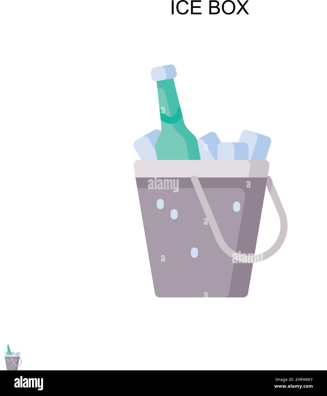 Ice box Simple vector icon. Illustration symbol design template for web ...
