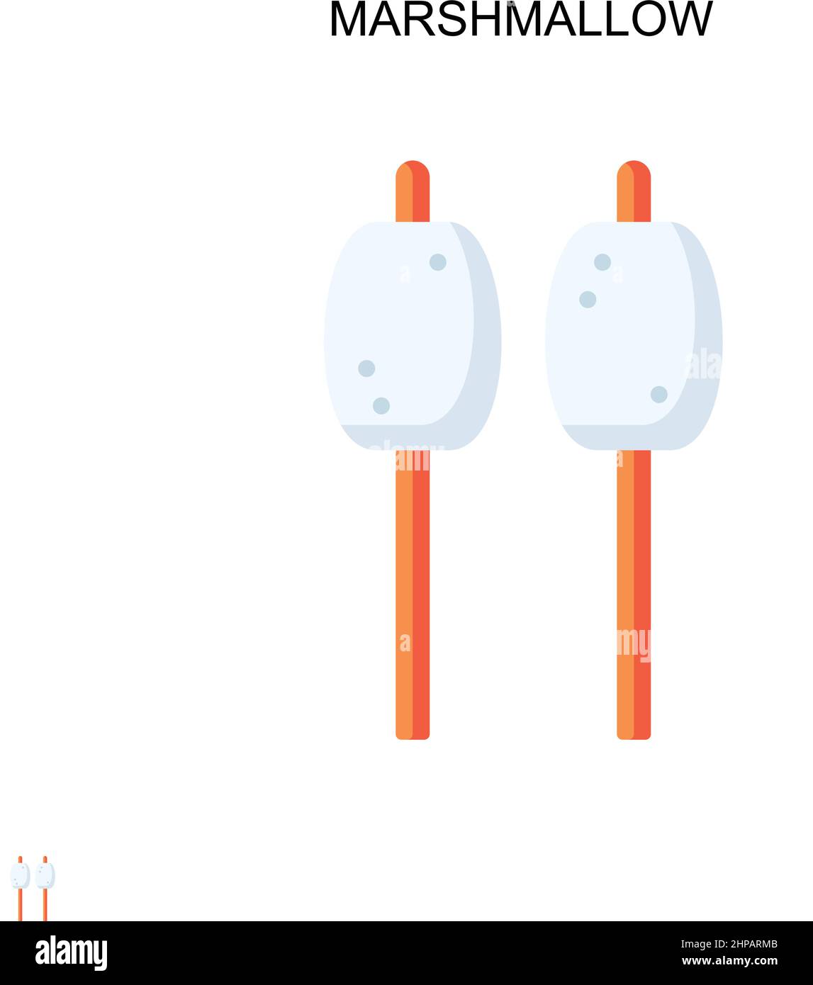 Marshmallow Simple vector icon. Illustration symbol design template for ...