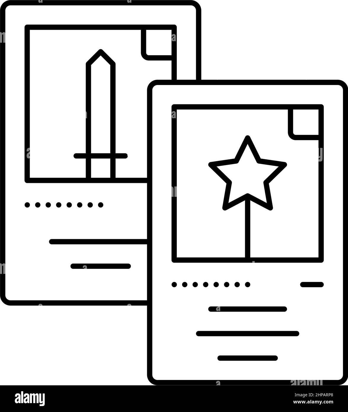 card game geek line icon vector illustration Stock Vector Image & Art ...