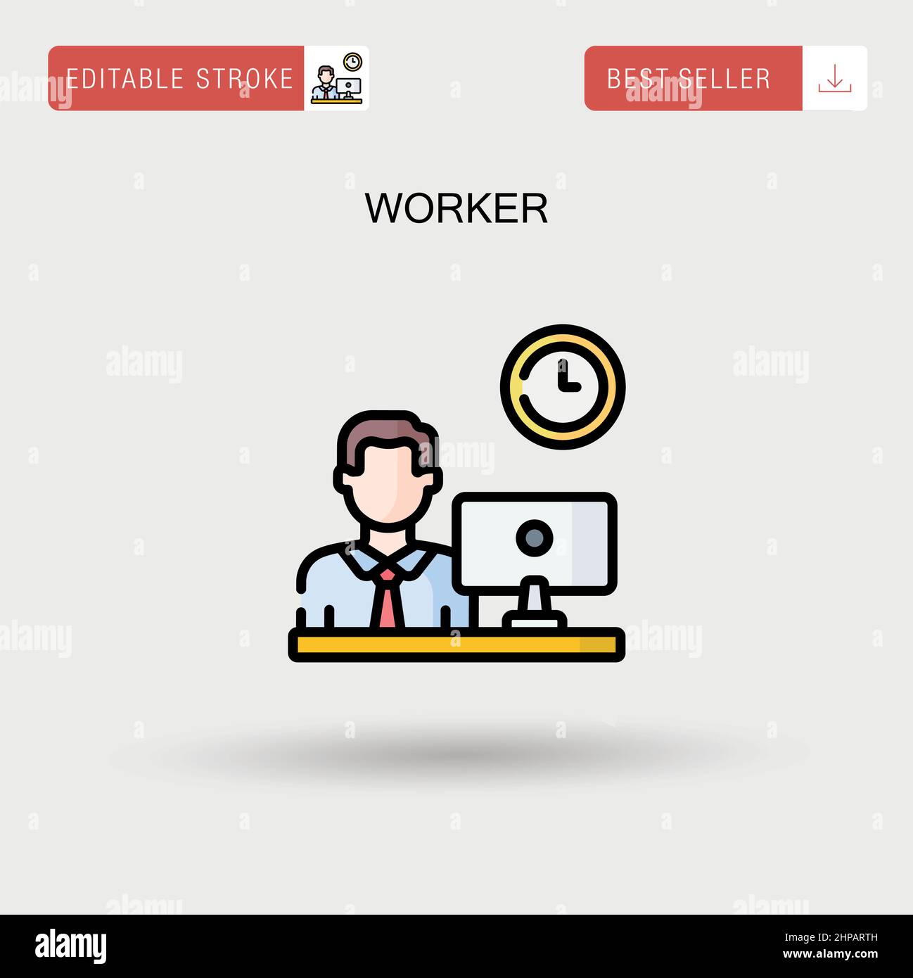 Worker Simple vector icon Stock Vector Image & Art - Alamy
