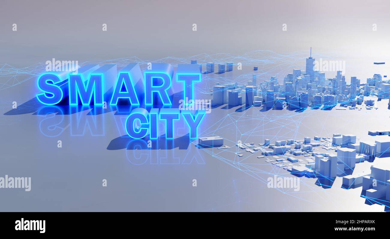 Technology wireless network communication smart city with architecture ...