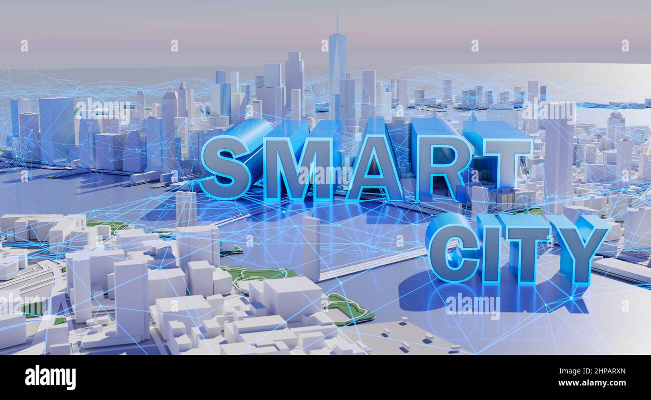 Technology wireless network communication smart city with architecture ...