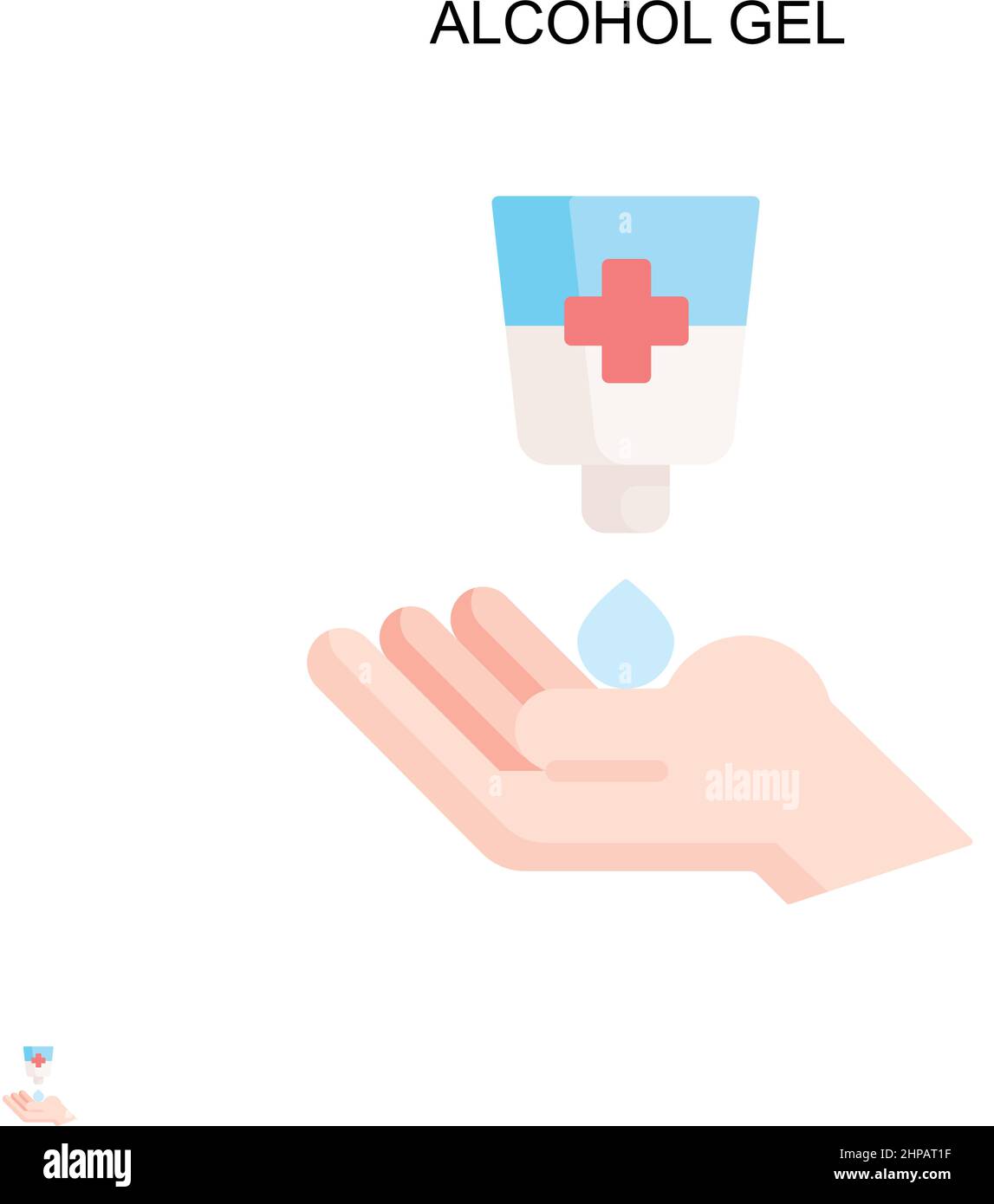 Alcohol gel Simple vector icon. Illustration symbol design template for ...