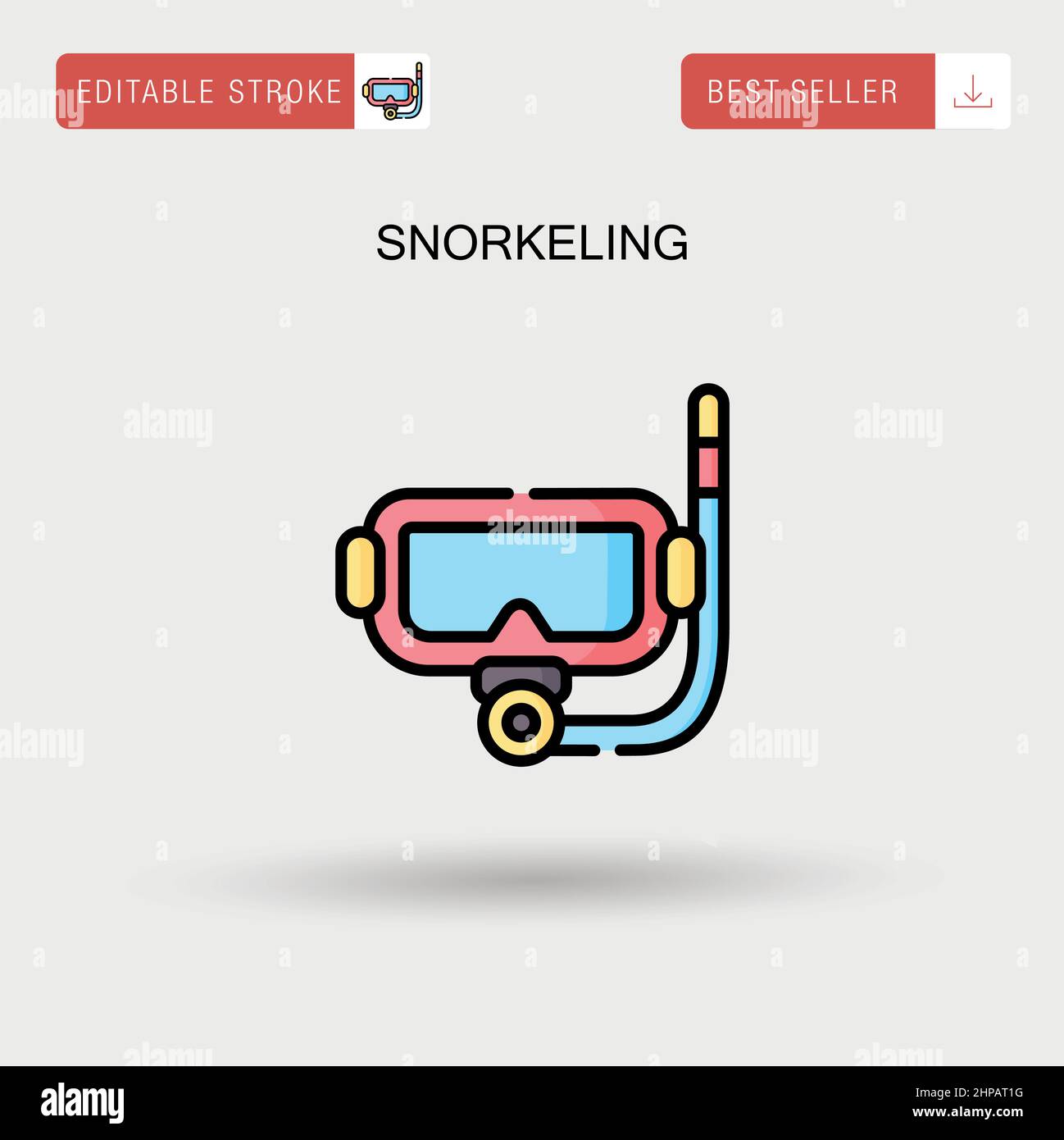 Snorkeling Simple vector icon Stock Vector Image & Art - Alamy
