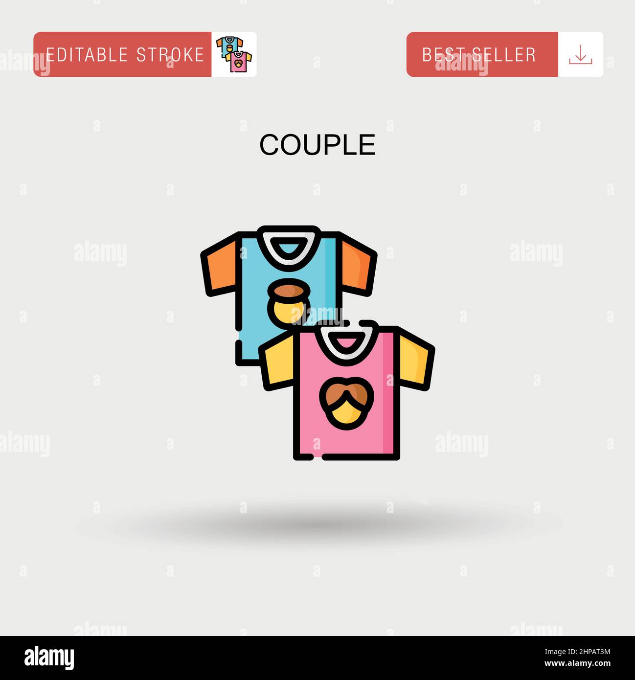 Couple Simple vector icon Stock Vector Image & Art - Alamy