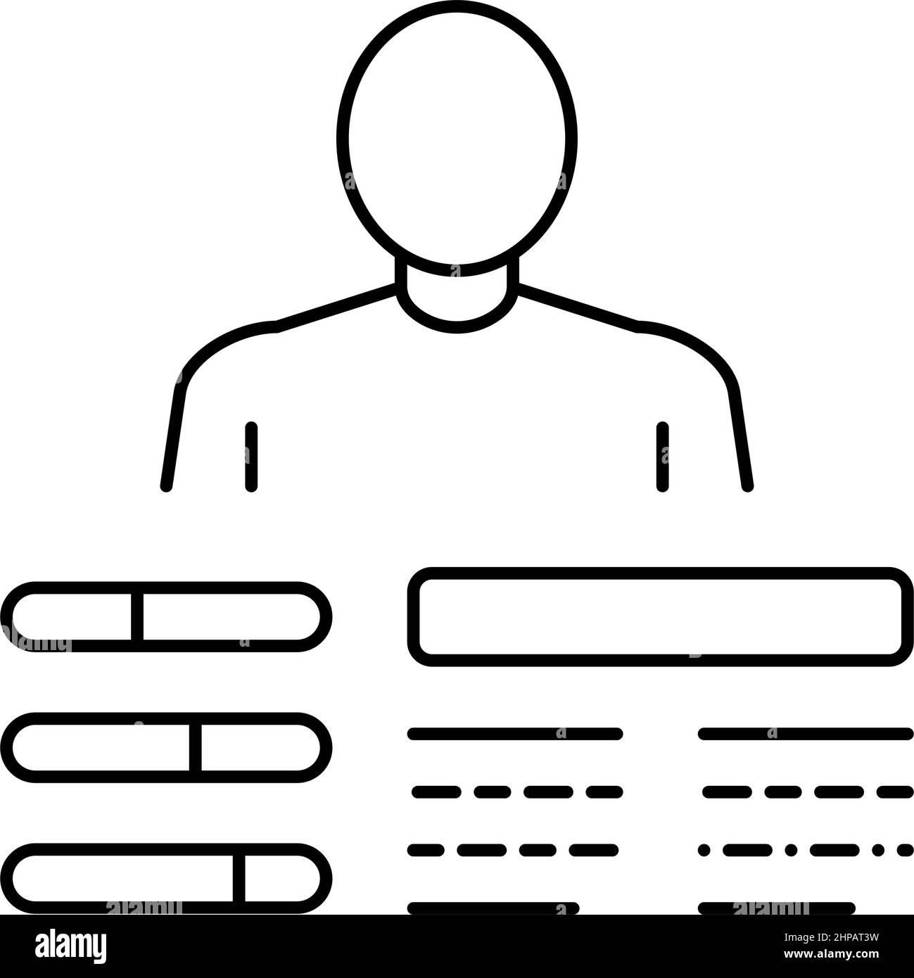 worker skills line icon vector illustration sign Stock Vector Image ...