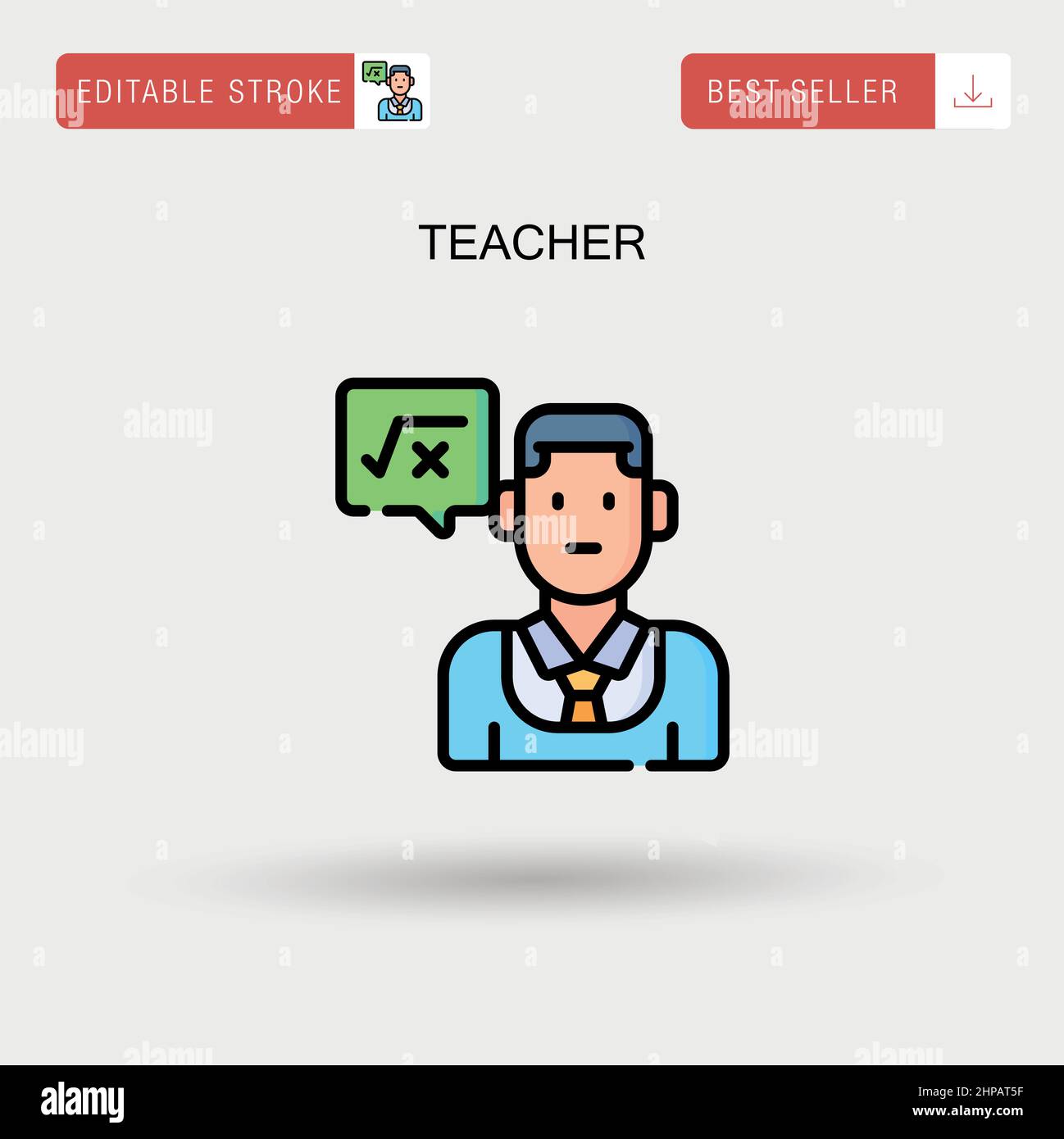 Male teacher smiling board Stock Vector Images - Alamy