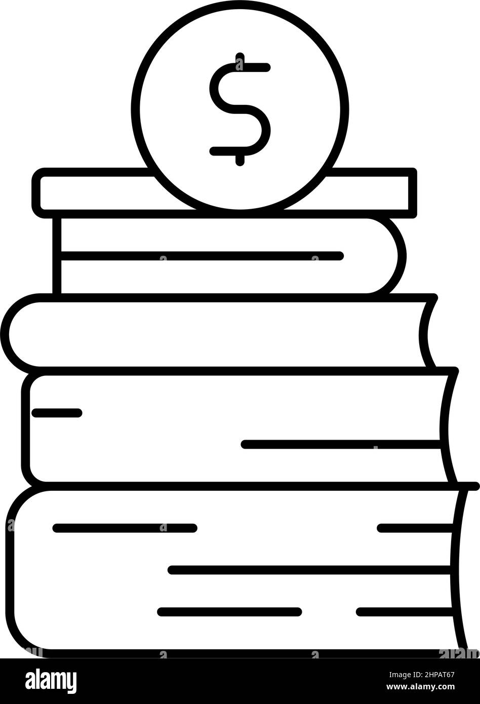 financial educational books line icon vector illustration Stock Vector ...