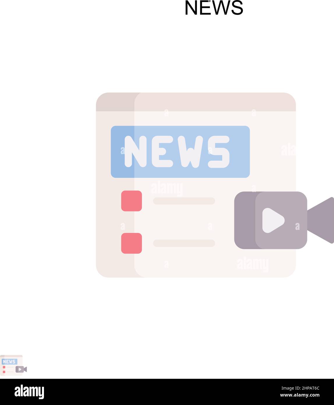 News Simple vector icon. Illustration symbol design template for web ...