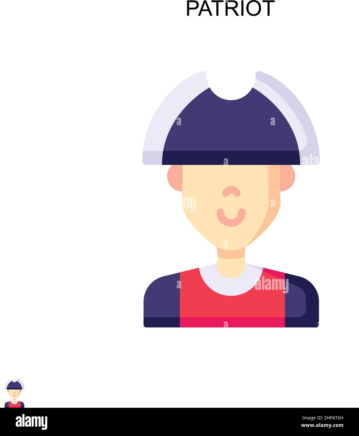 Patriot Simple vector icon. Illustration symbol design template for web ...