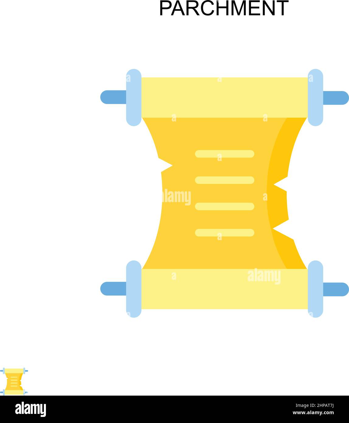 Parchment Simple vector icon. Illustration symbol design template for web mobile UI element ...