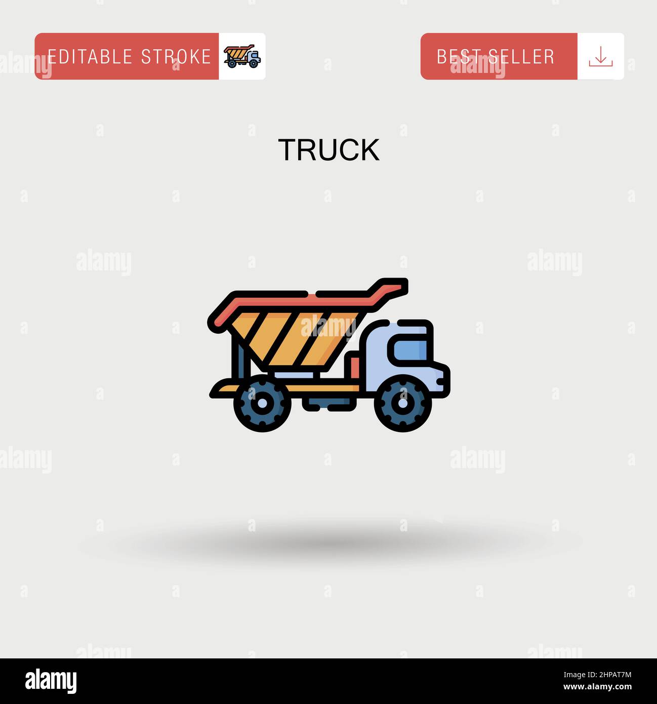 Truck Simple vector icon Stock Vector Image & Art - Alamy
