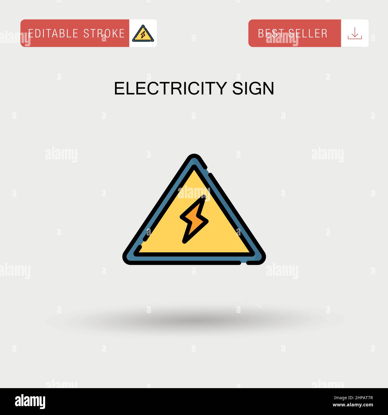 Warning sign electricity lightning bolt hi-res stock photography and ...
