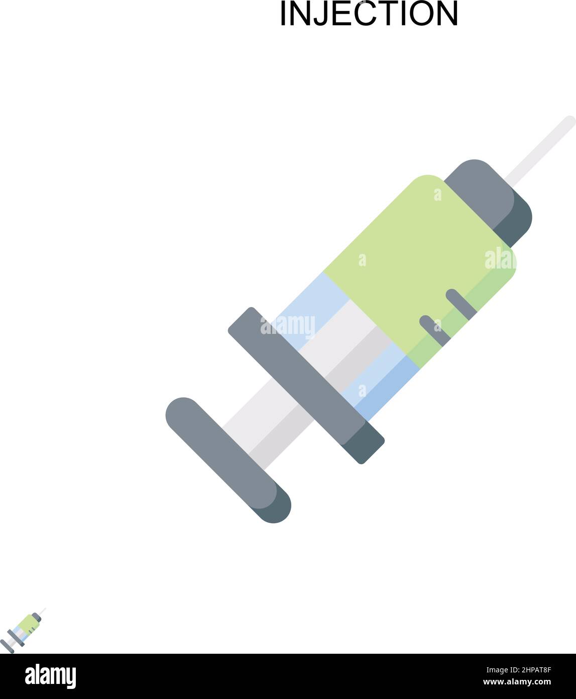 Injection Simple vector icon. Illustration symbol design template for ...
