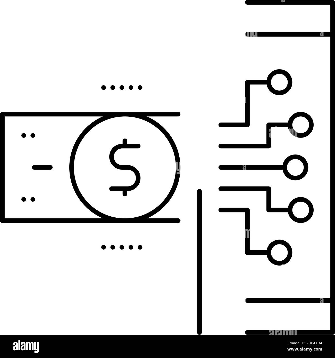 electonic money line icon vector black illustration Stock Vector Image ...