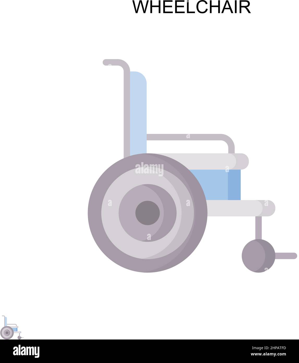Wheelchair Simple vector icon. Illustration symbol design template for ...
