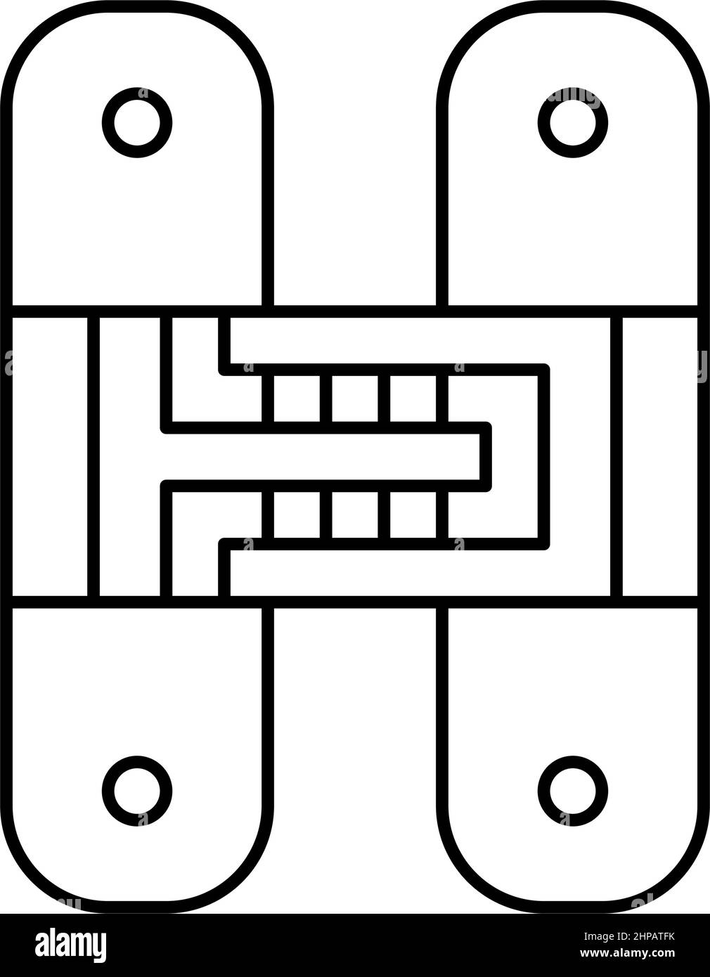 hidden hinges line icon vector illustration Stock Vector Image & Art ...