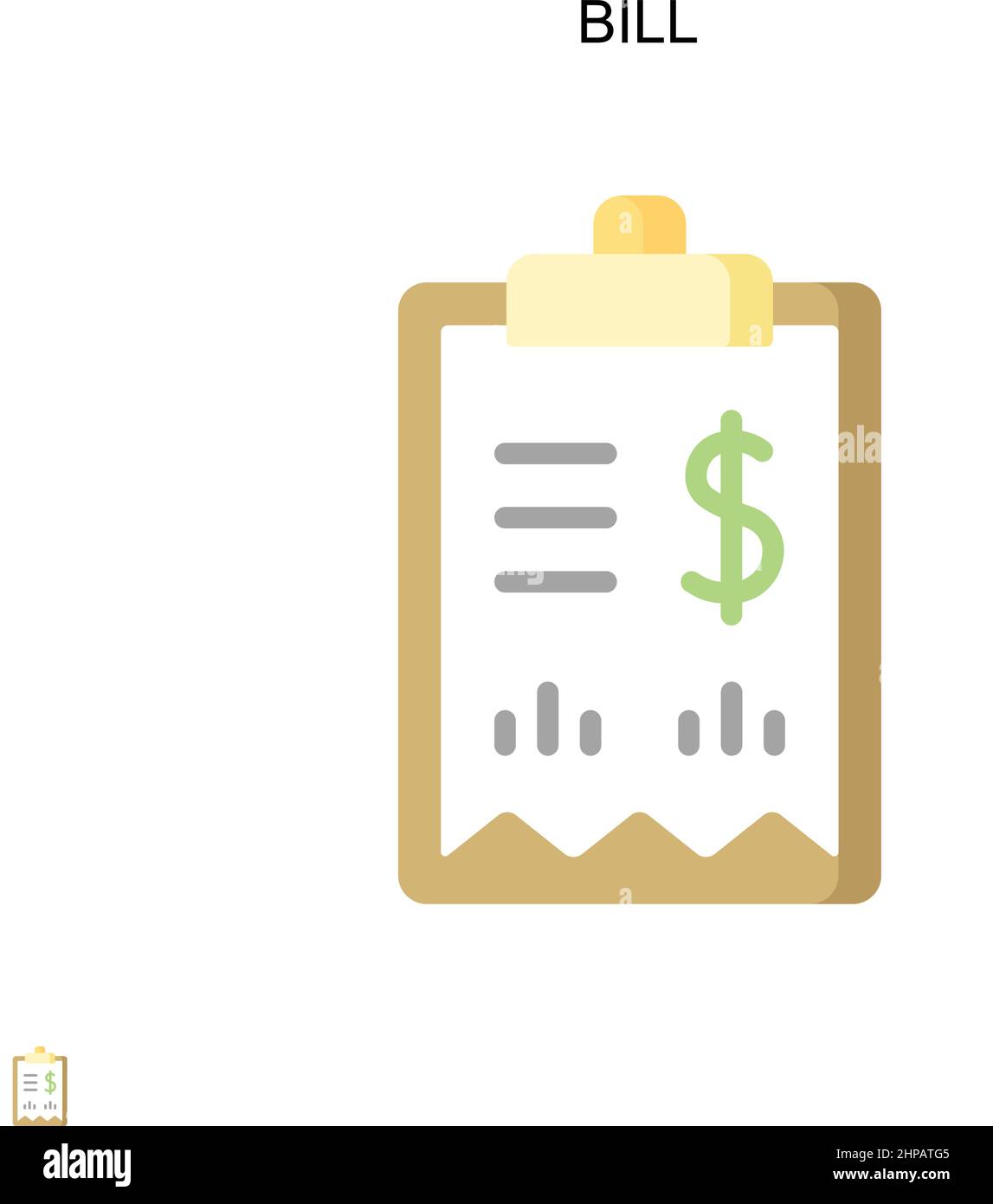 Bill Simple vector icon. Illustration symbol design template for web ...