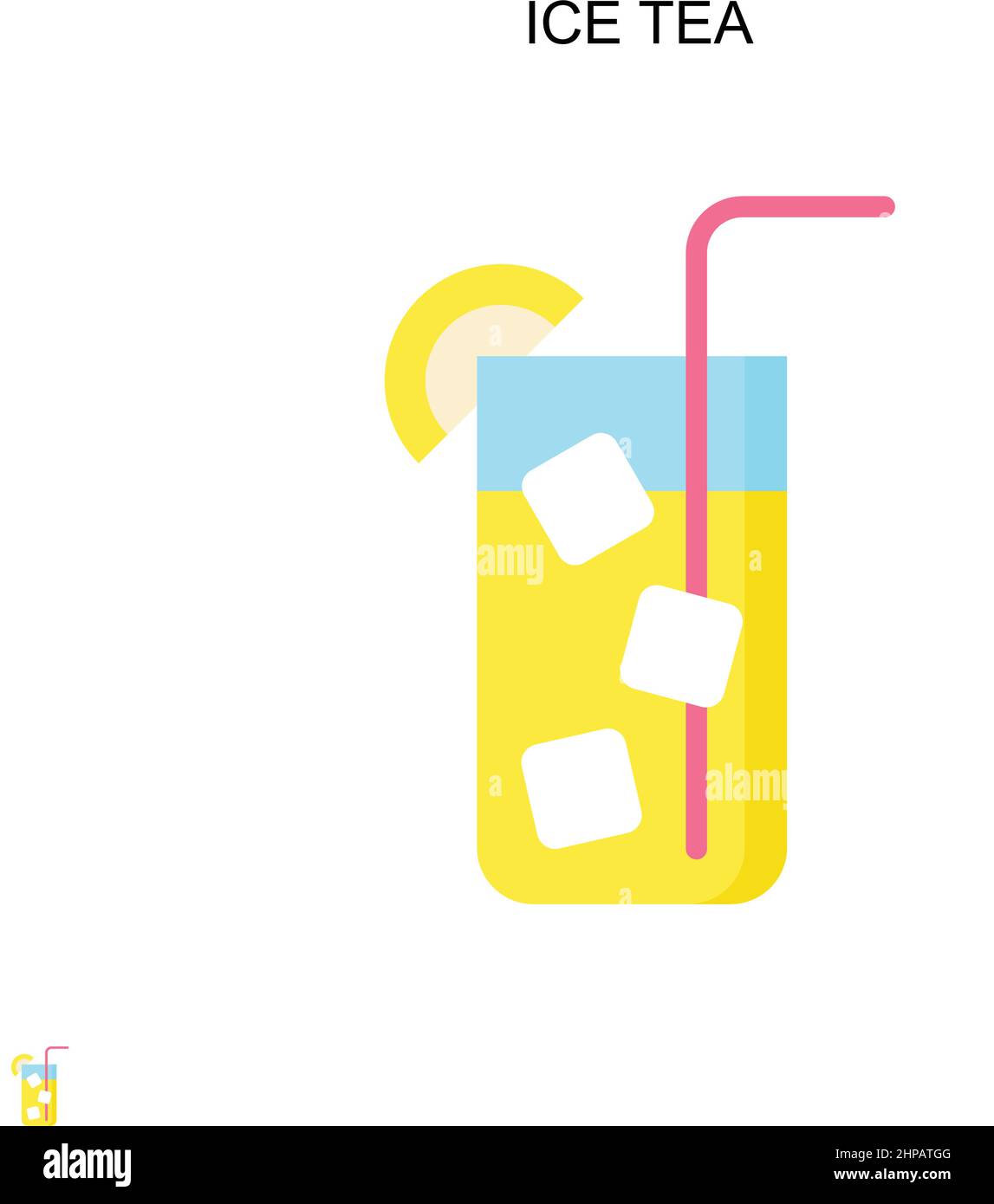 Ice Tea Simple vector icon. Illustration symbol design template for web ...