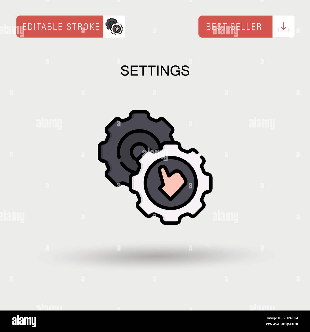 Settings Simple vector icon Stock Vector Image & Art - Alamy