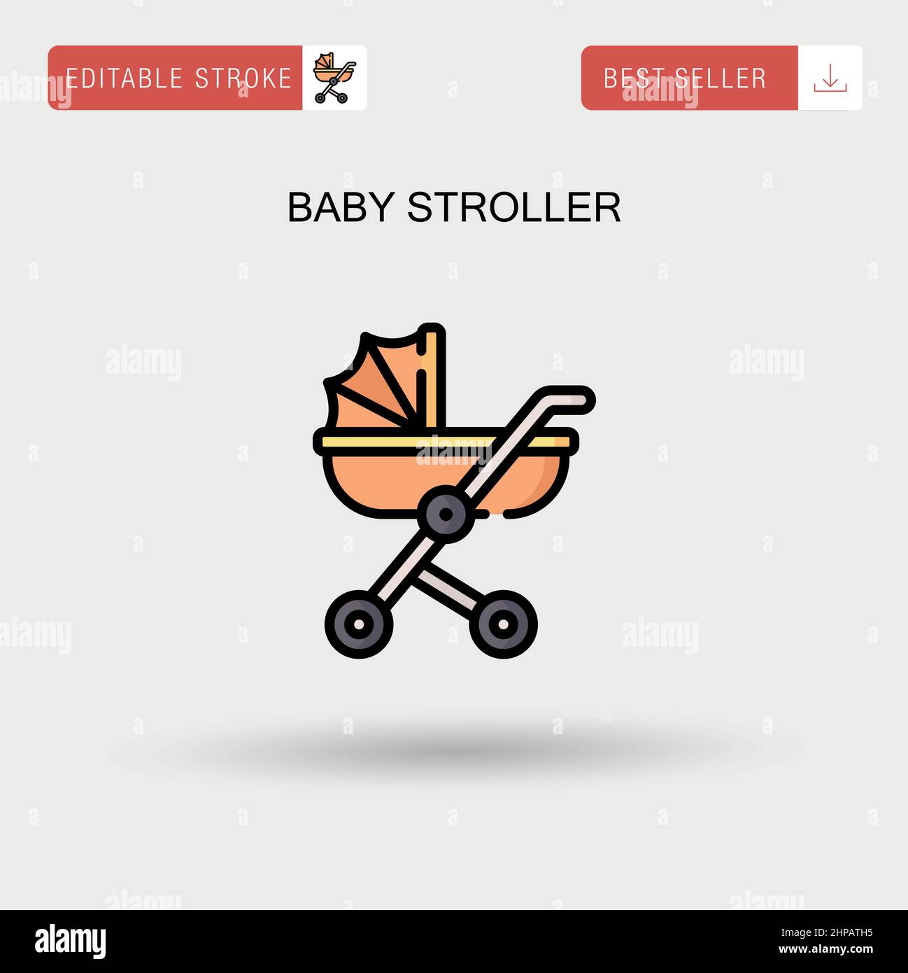 Baby stroller Simple vector icon Stock Vector Image & Art - Alamy