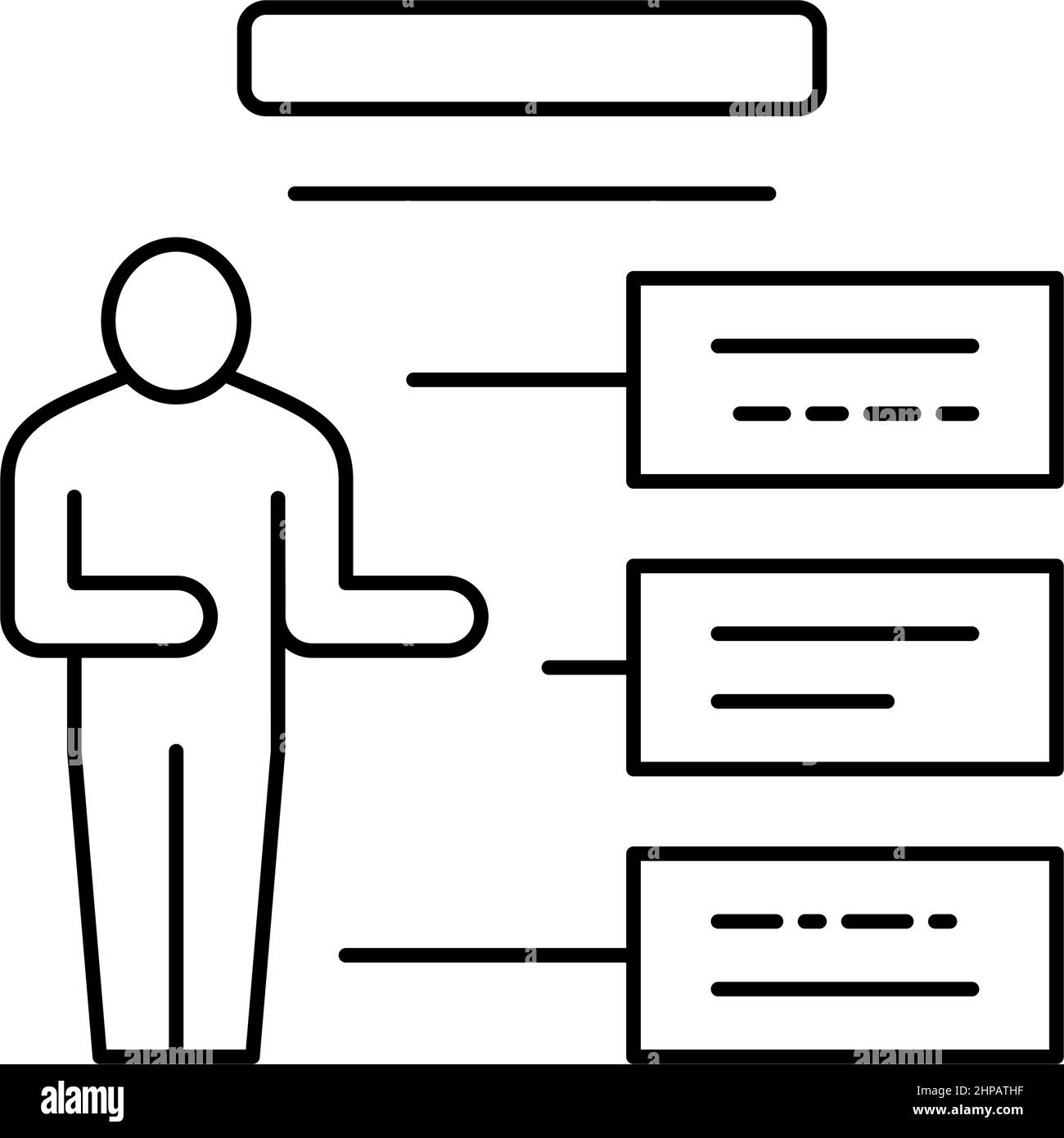 employee different characteristics line icon vector illustration Stock ...