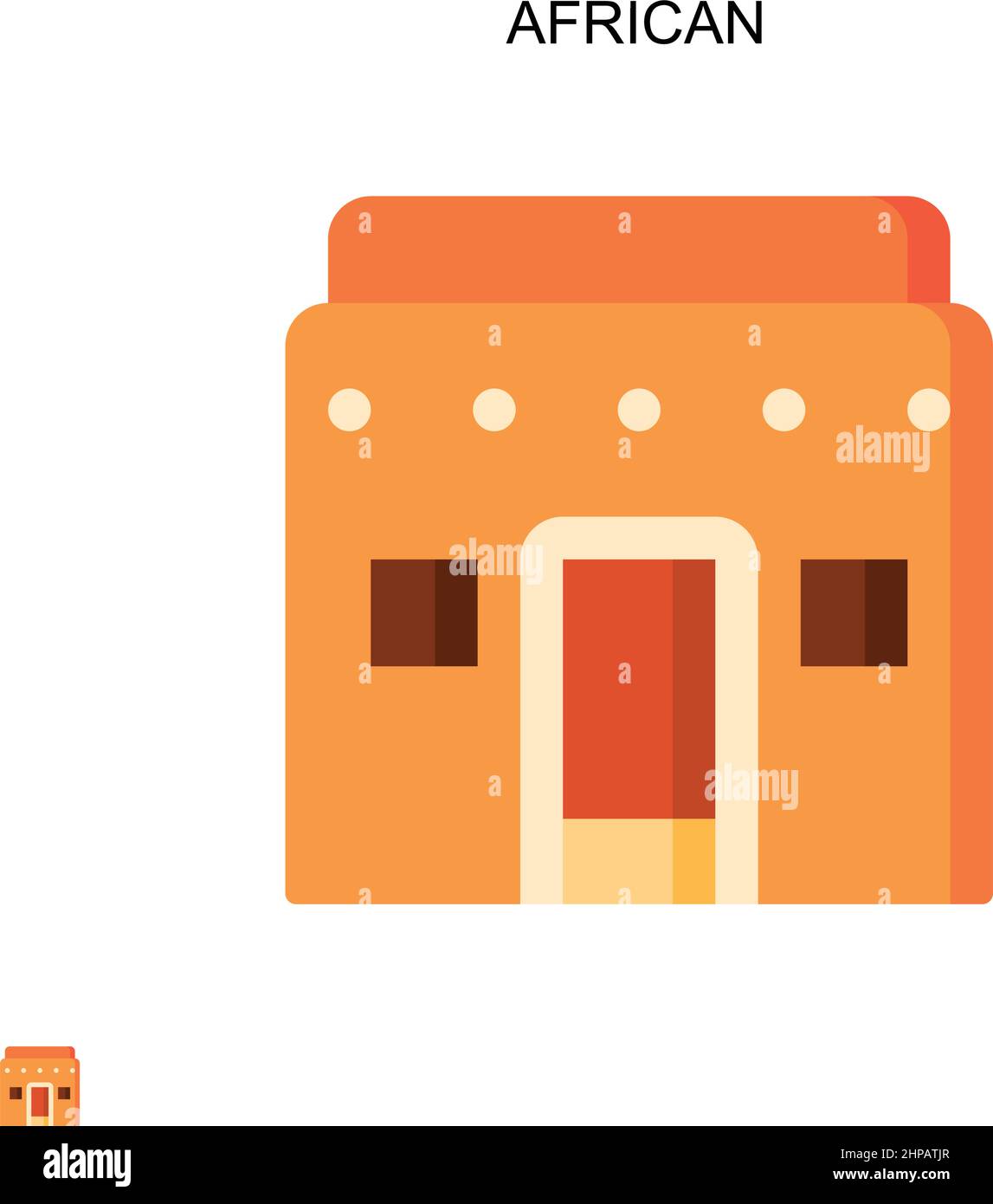 African Simple vector icon. Illustration symbol design template for web mobile UI element Stock ...