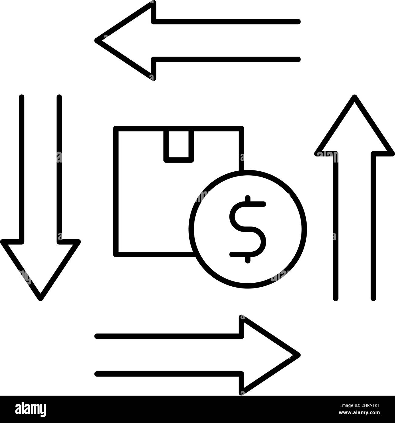 product circulation line icon vector illustration sign Stock Vector ...