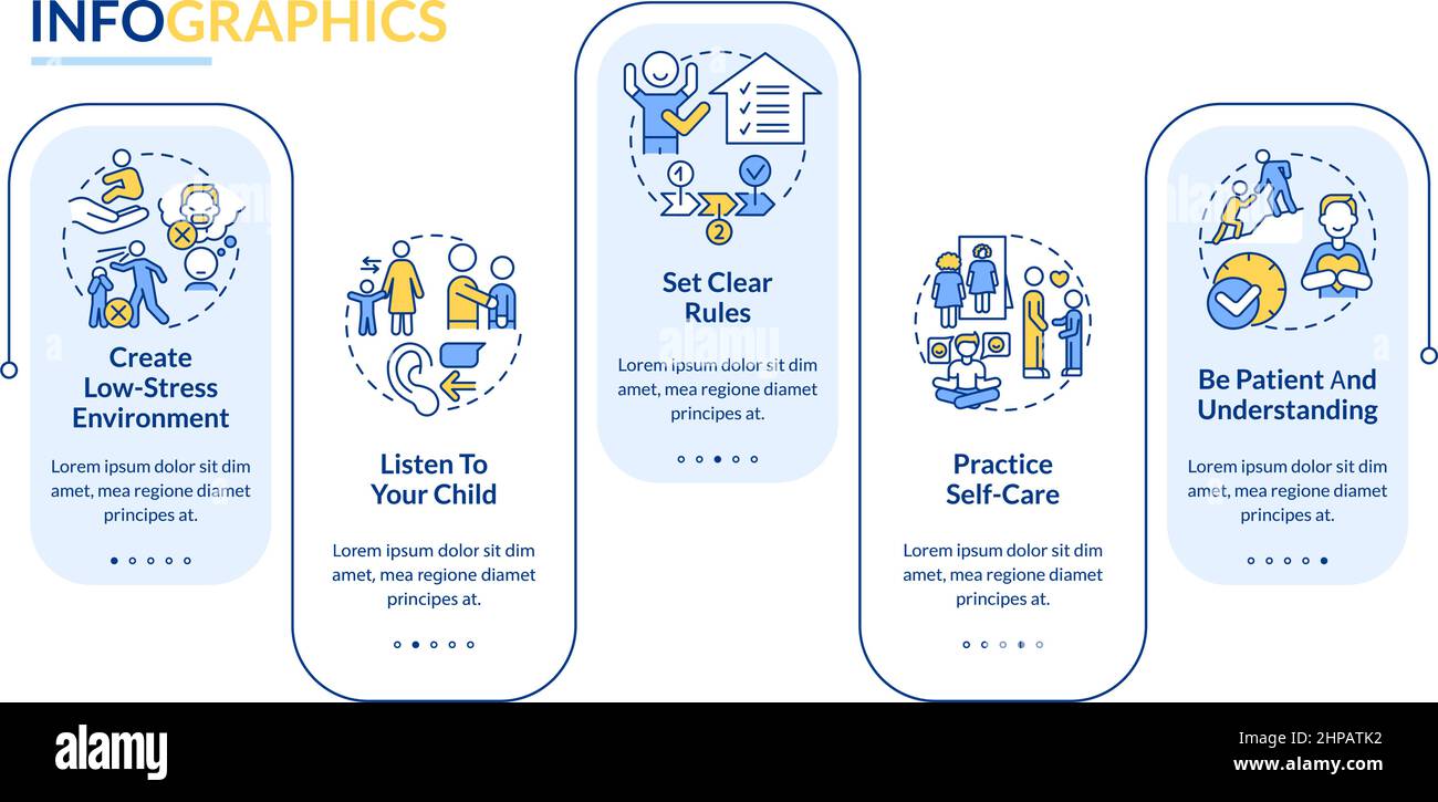 Conduct disorder tips for parents rectangle infographic template Stock ...