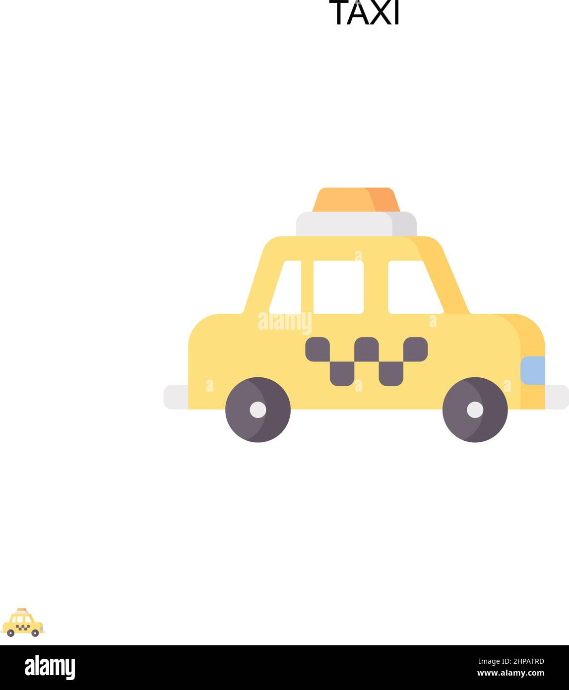 Taxi Simple vector icon. Illustration symbol design template for web ...