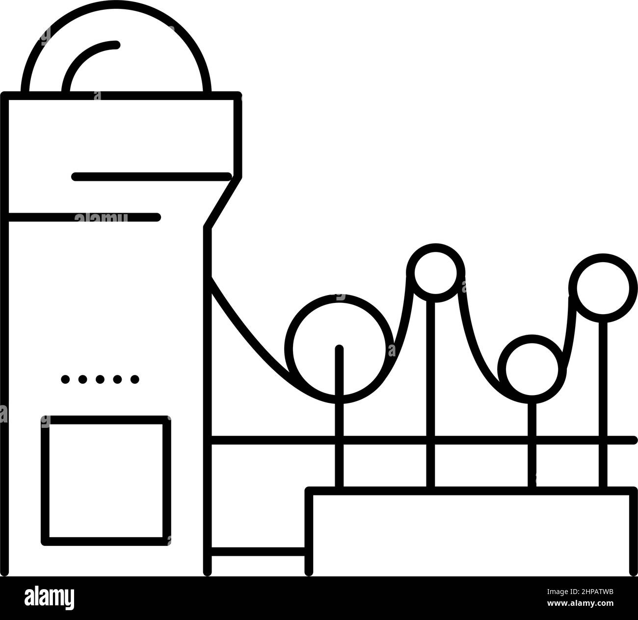 paper making system line icon vector illustration Stock Vector Image ...