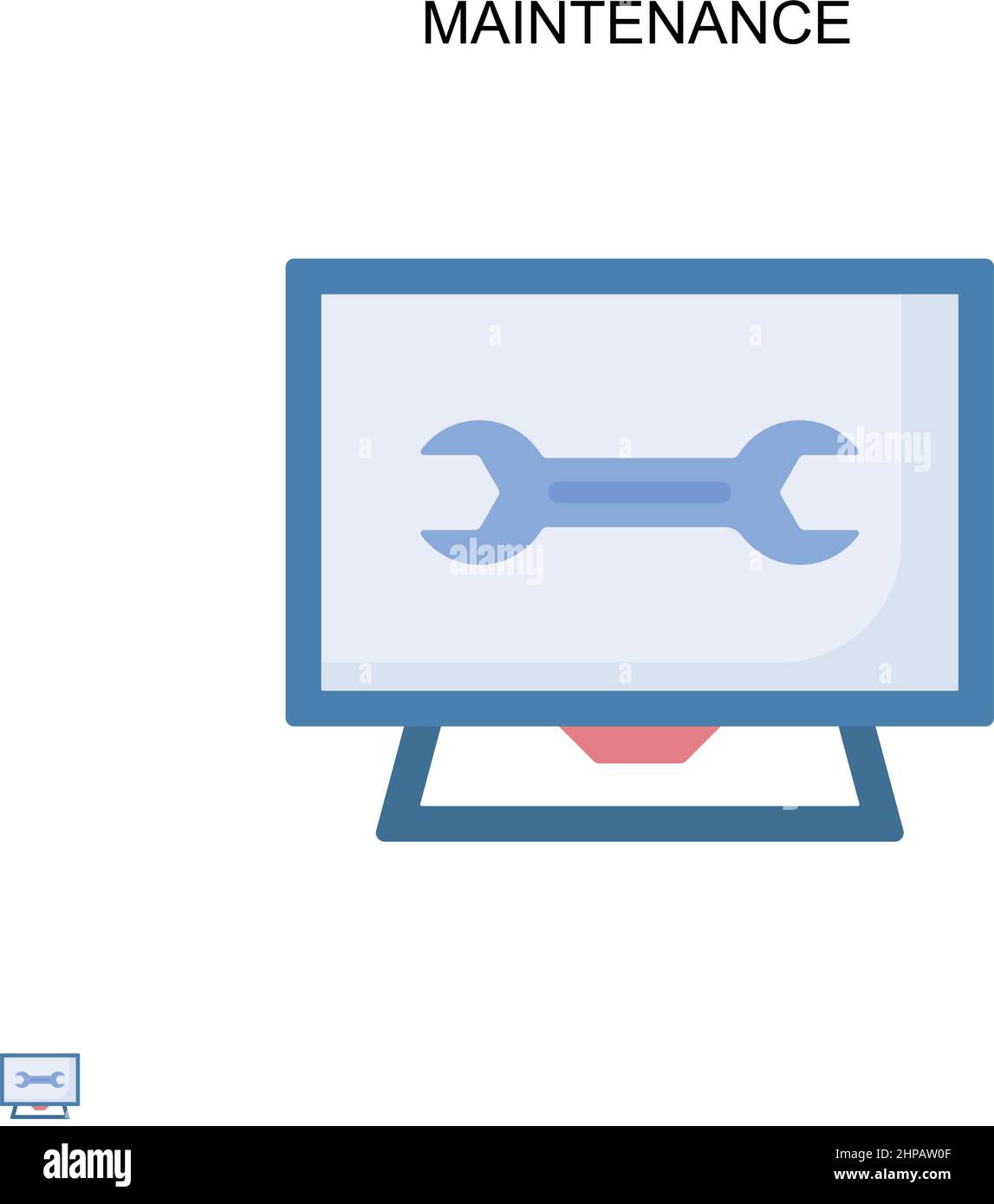 Maintenance Simple vector icon. Illustration symbol design template for ...