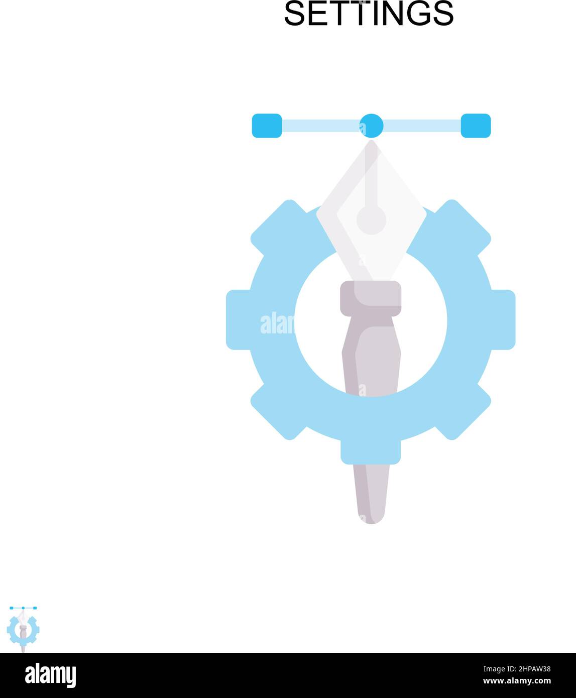 Settings Simple vector icon. Illustration symbol design template for ...