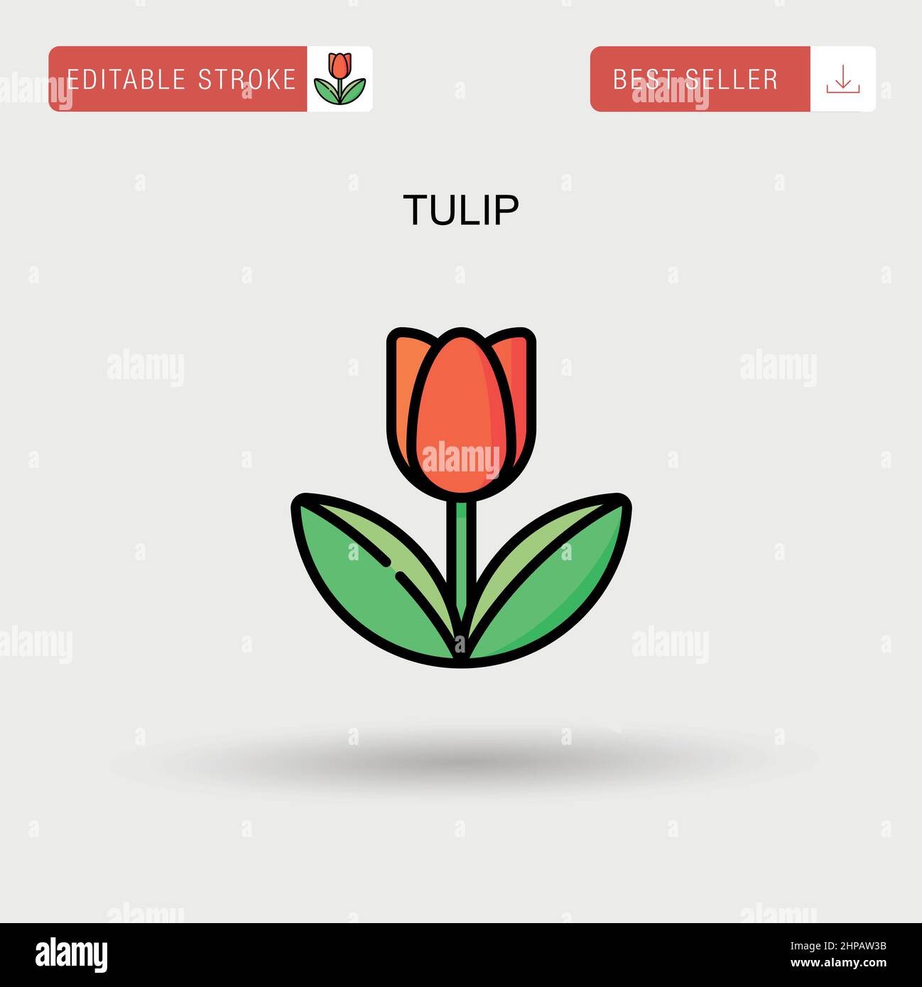 Tulip Simple vector icon Stock Vector Image & Art - Alamy