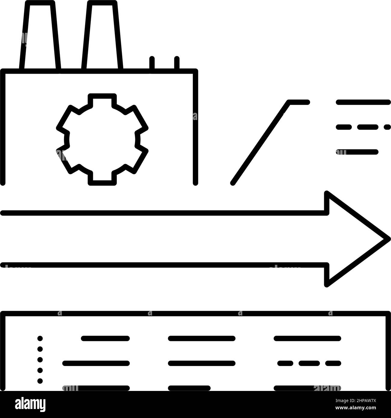 manufacturing linear economy line icon vector illustration Stock Vector ...