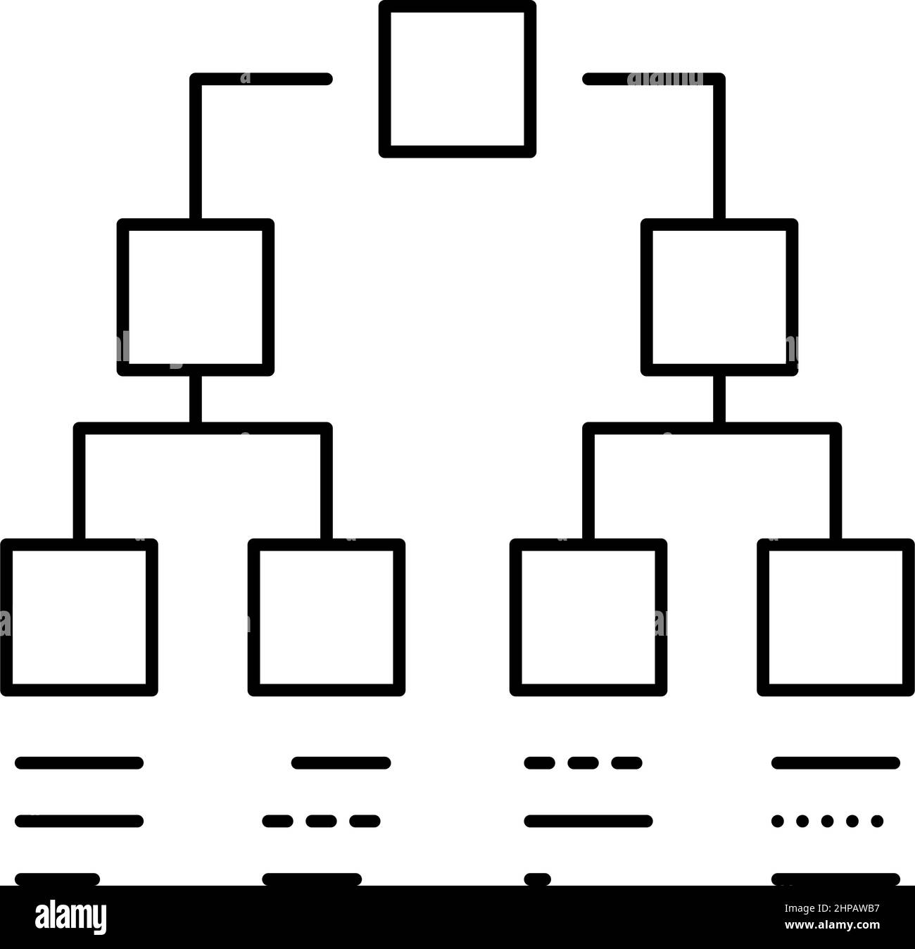 plan hierarchy line icon vector black illustration Stock Vector Image ...