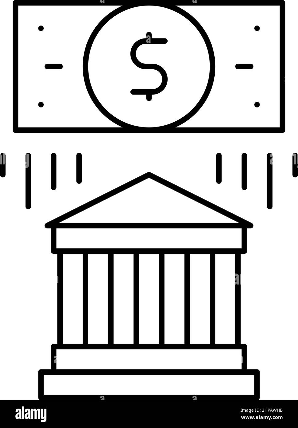 Bank building percentage line Black and White Stock Photos & Images - Alamy