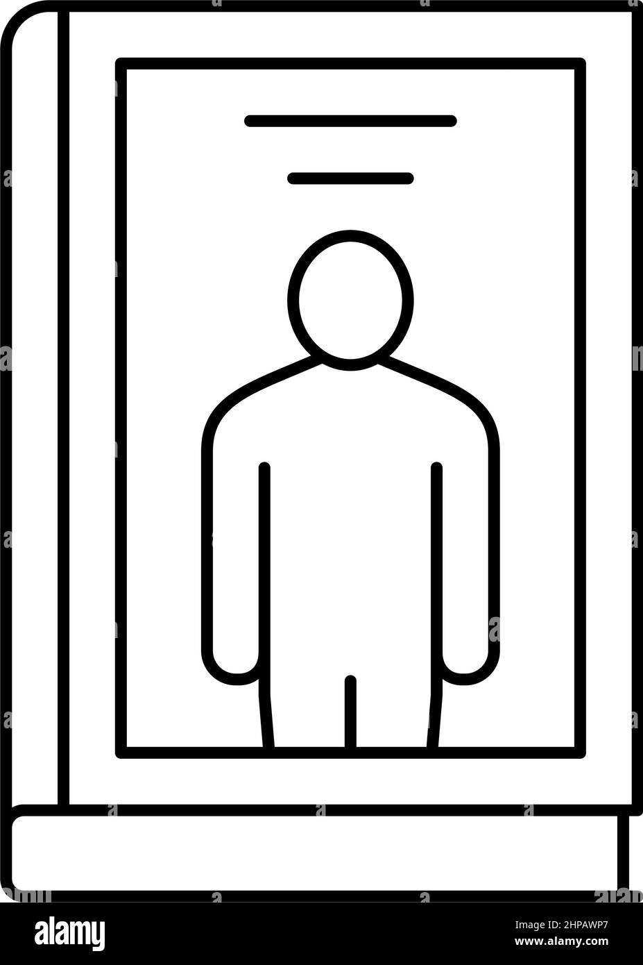 biography genre line icon vector illustration Stock Vector Image & Art ...