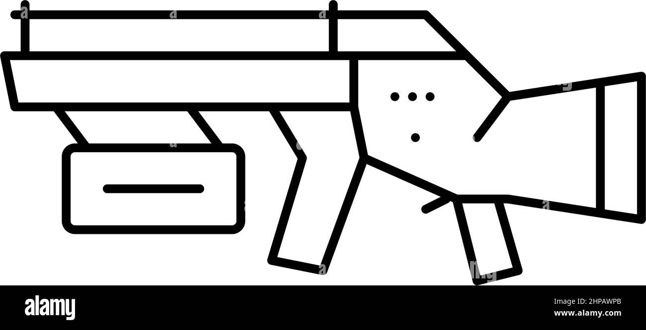 gun of future line icon vector illustration Stock Vector Image & Art ...