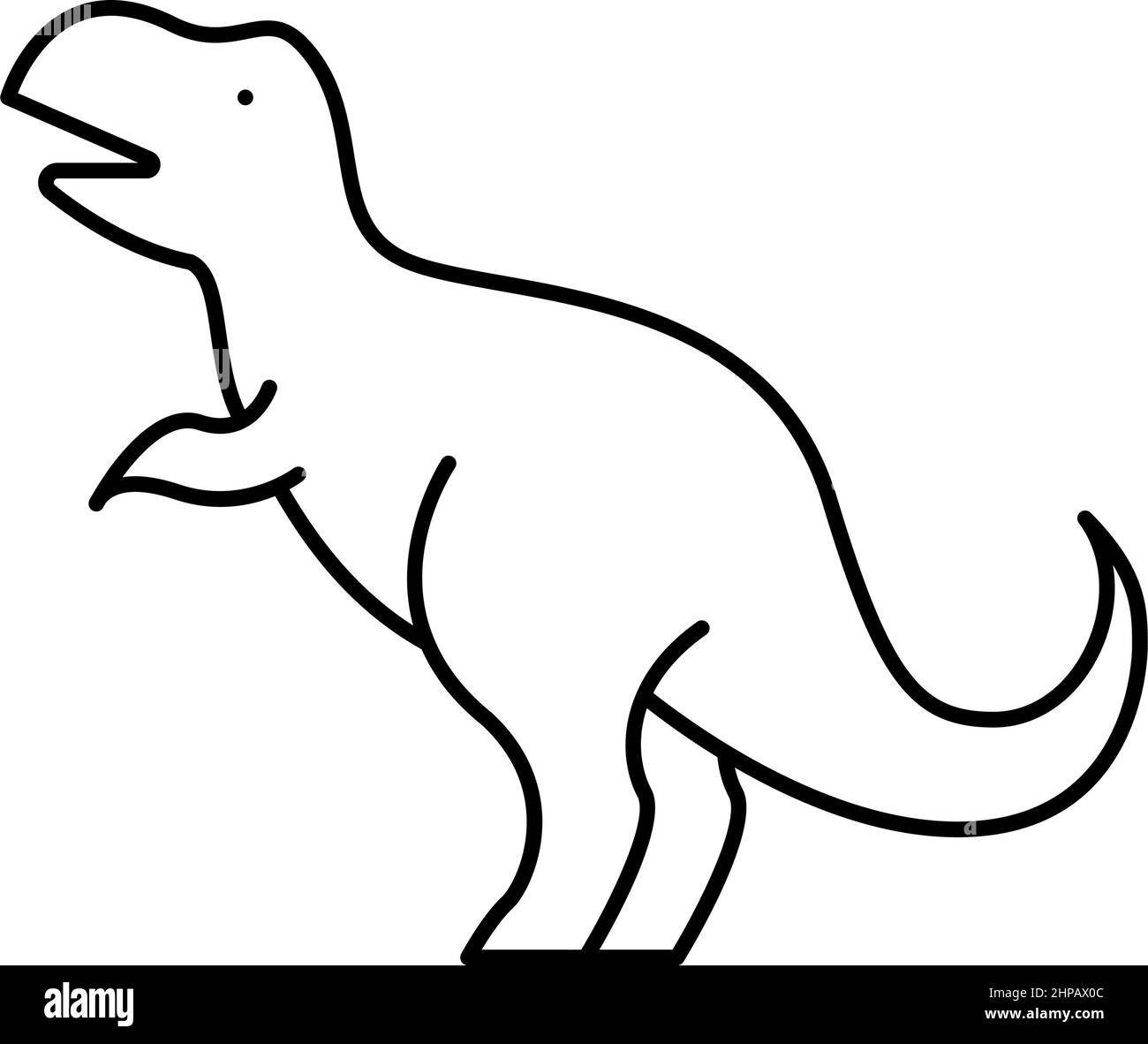 dinosaur prehistoric animal line icon vector illustration Stock Vector ...