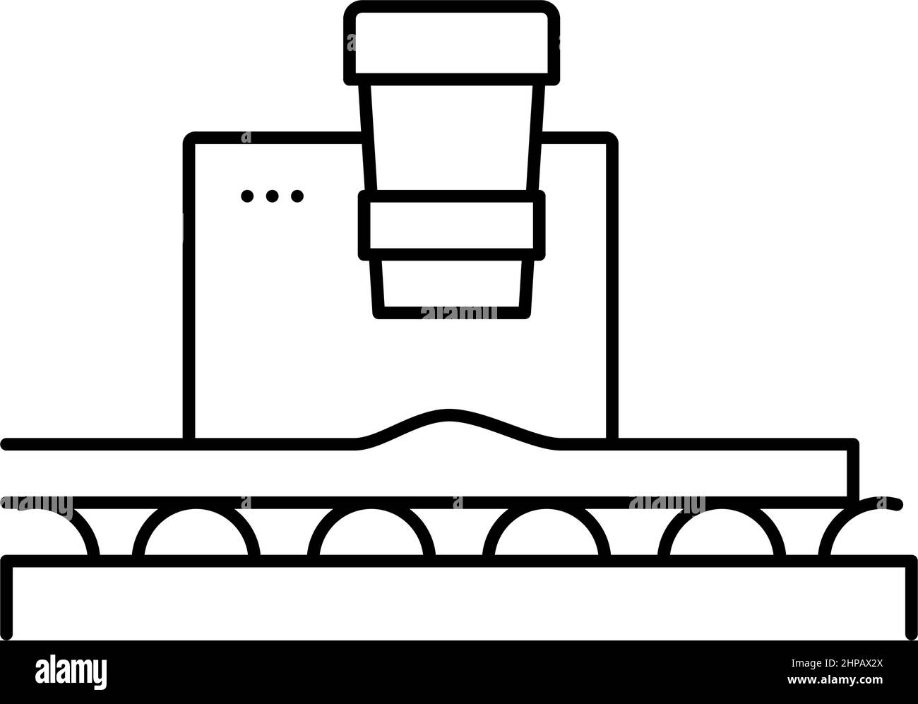 plywood press line icon vector illustration Stock Vector Image & Art ...