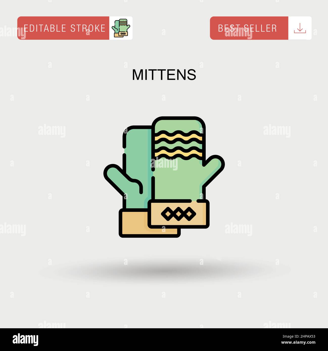 Knitted mitten Stock Vector Images - Alamy