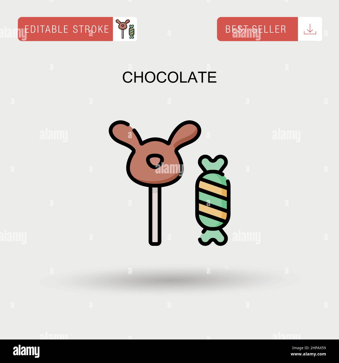 Chocolate Simple vector icon Stock Vector Image & Art - Alamy