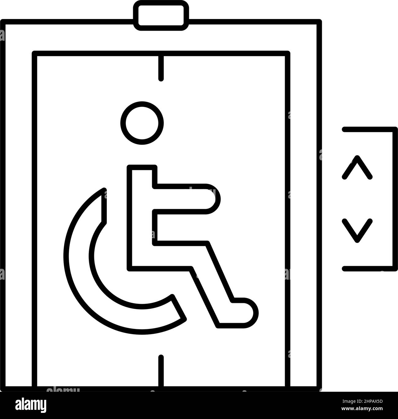 elevator for disabled line icon vector illustration Stock Vector Image ...