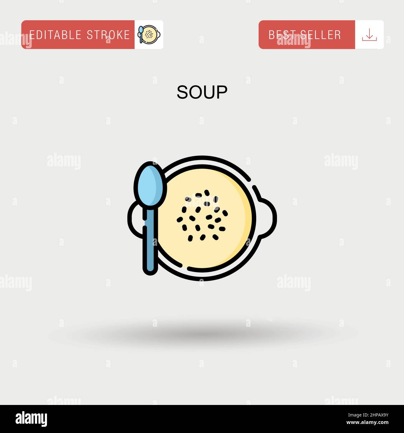 Soup Simple vector icon Stock Vector Image & Art - Alamy