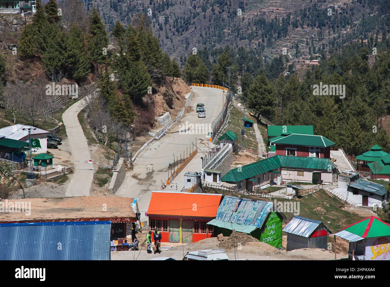 Hill Station, ski resort in Malam Jabba close Hindu Kush mountains of ...